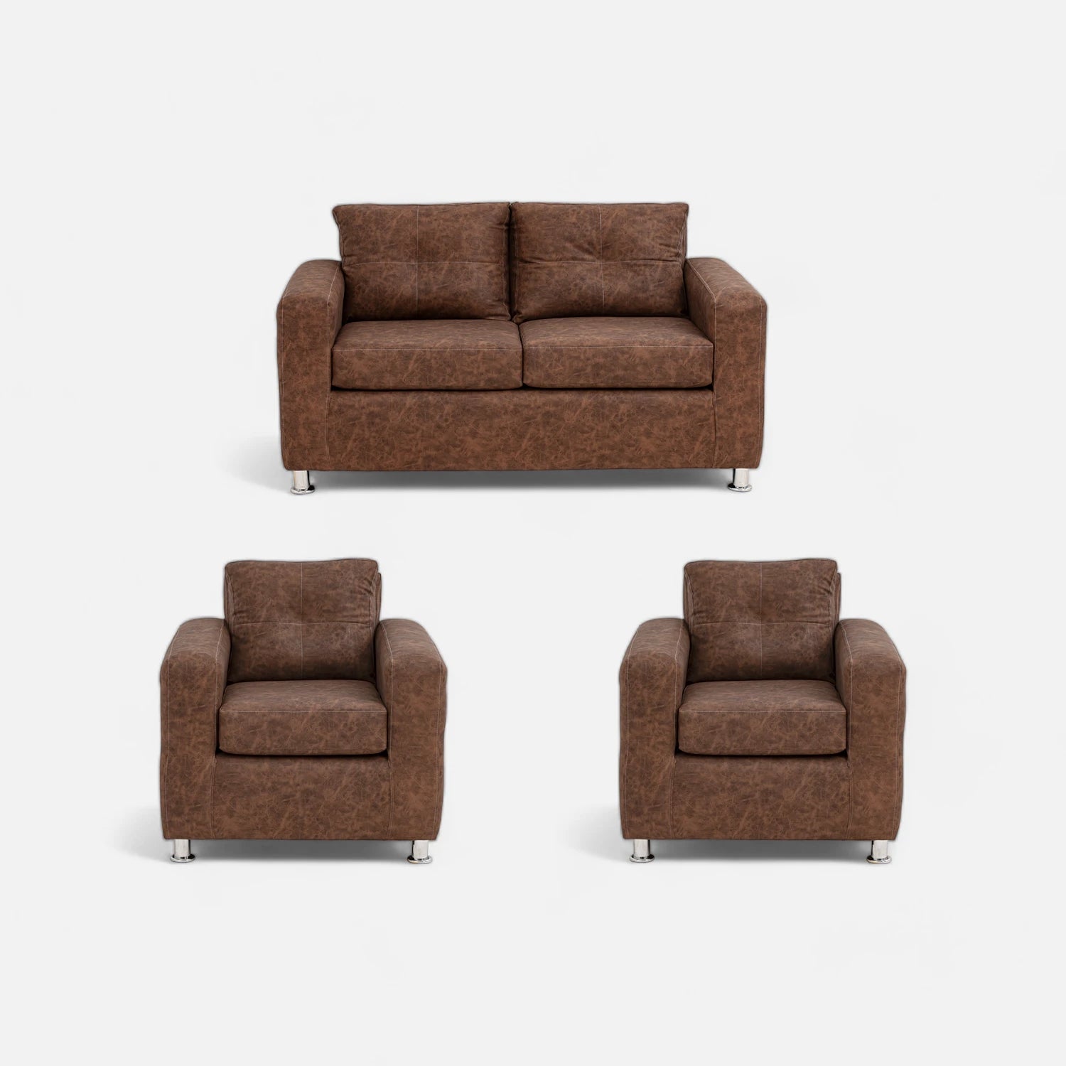 Living George 211 - Cuero Sintético Auris Café